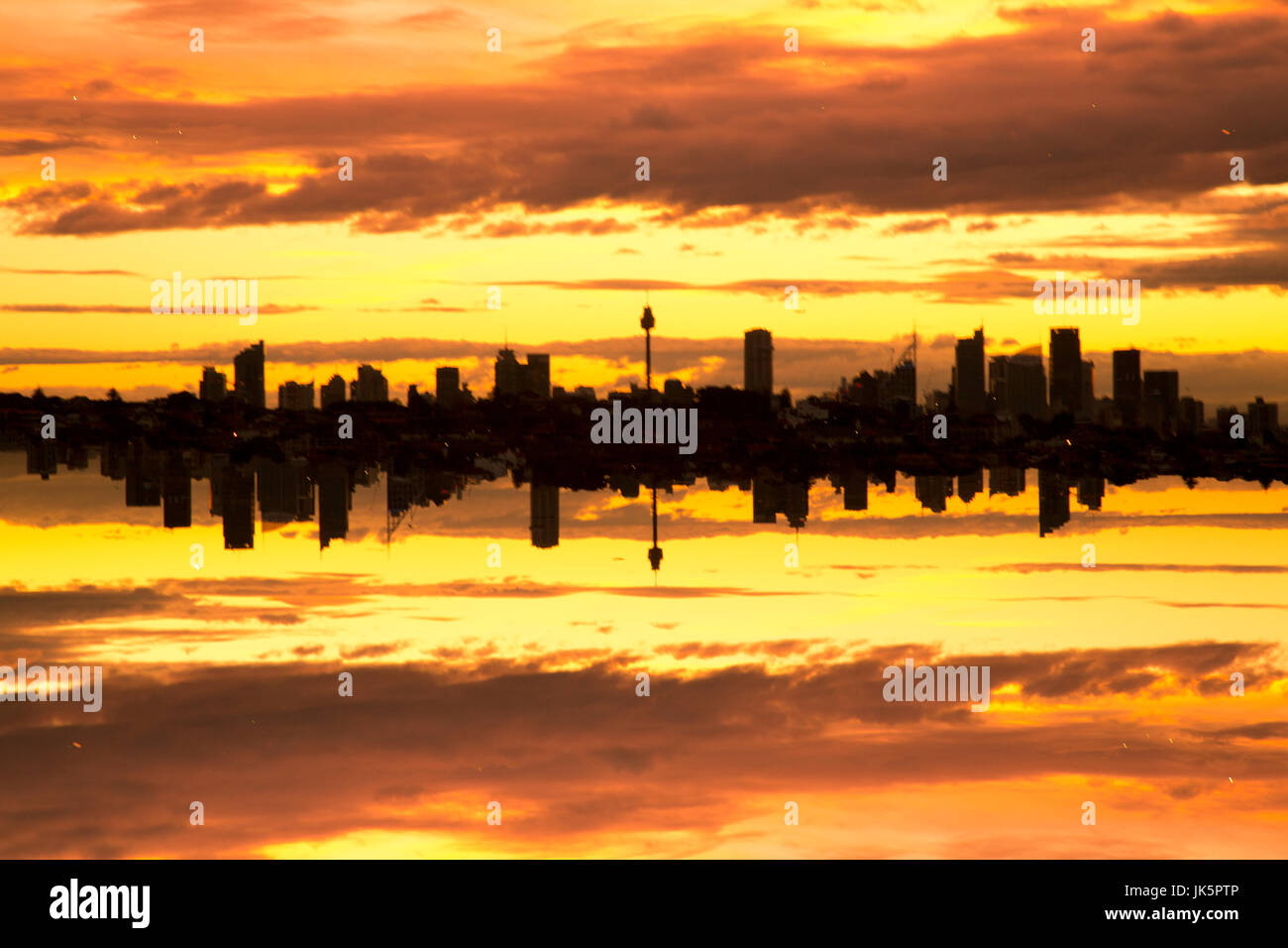 Abstract skyline at sunset hi-res stock photography and images - Alamy