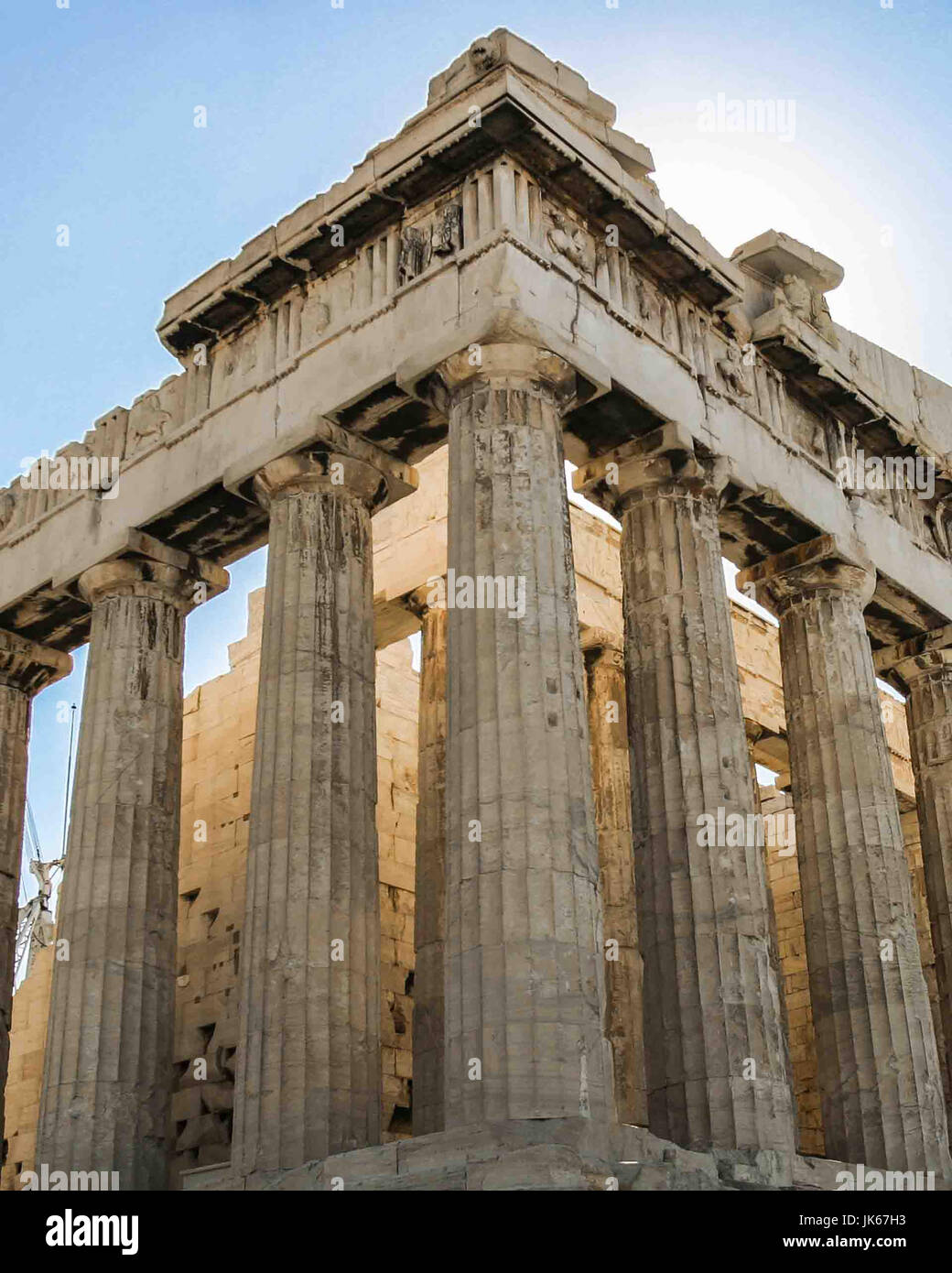 Athens, Greece. 30th Sep, 2004. The Doric columns on the northwest ...