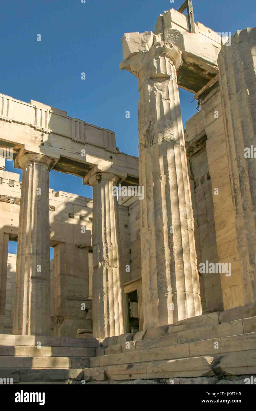 Athens, Greece. 30th Sep, 2004. Remains of the pinacotheca (picture ...