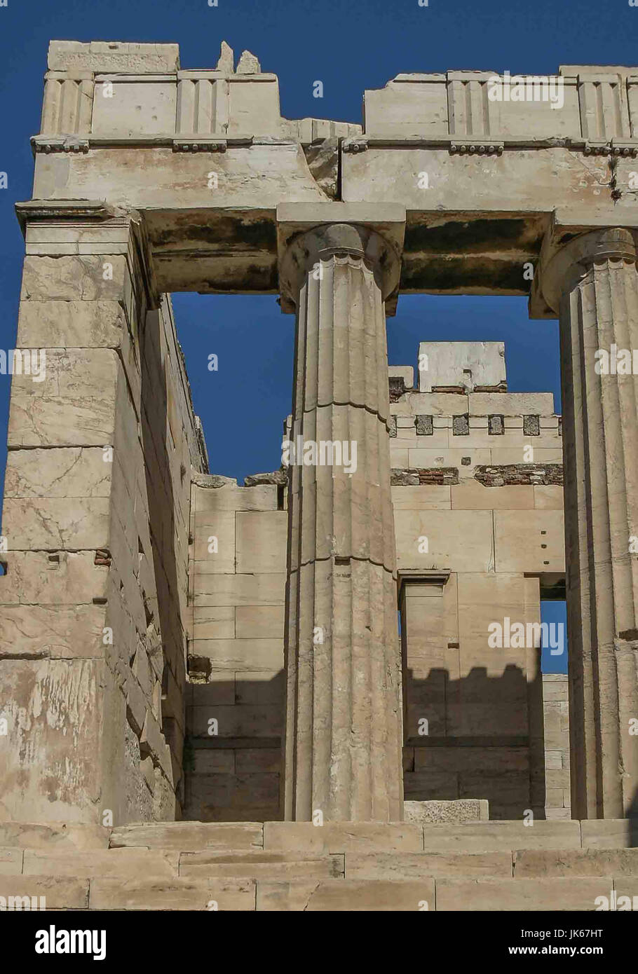 Athens, Greece. 30th Sep, 2004. Remains of the pinacotheca (picture ...