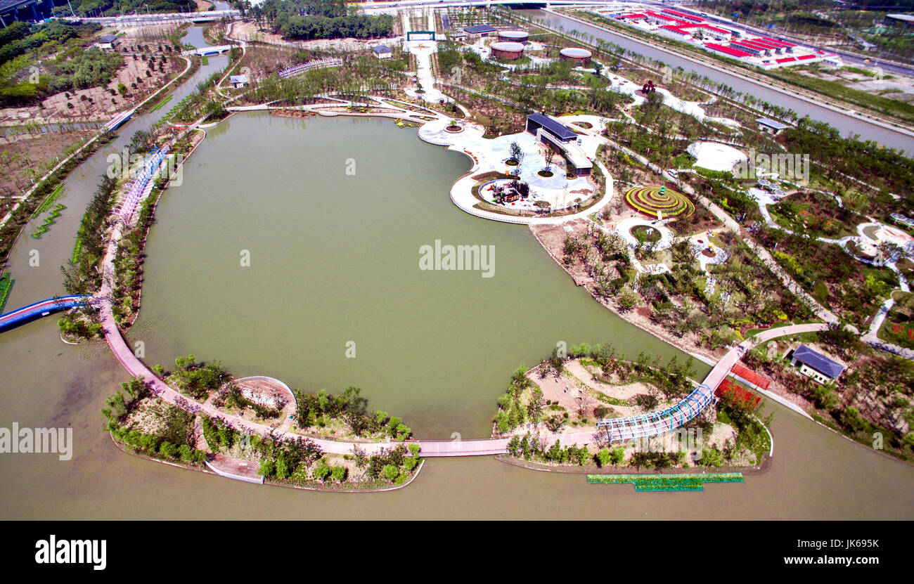 Shanghai. 22nd July, 2017. Aerial photo taken on July 22, 2017 shows a ...