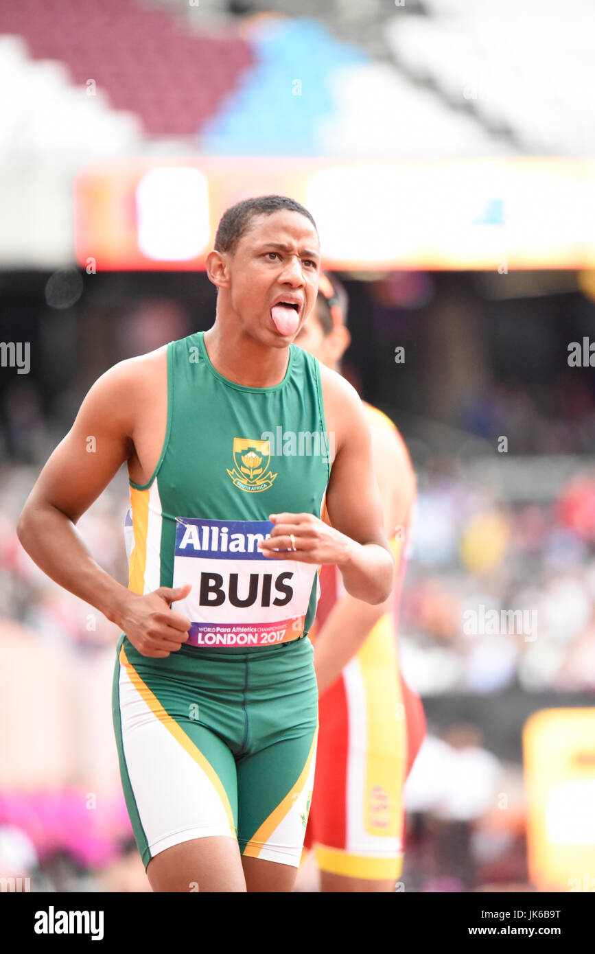 South African Dyan Buis won the T38 400m gold at the World Para ...