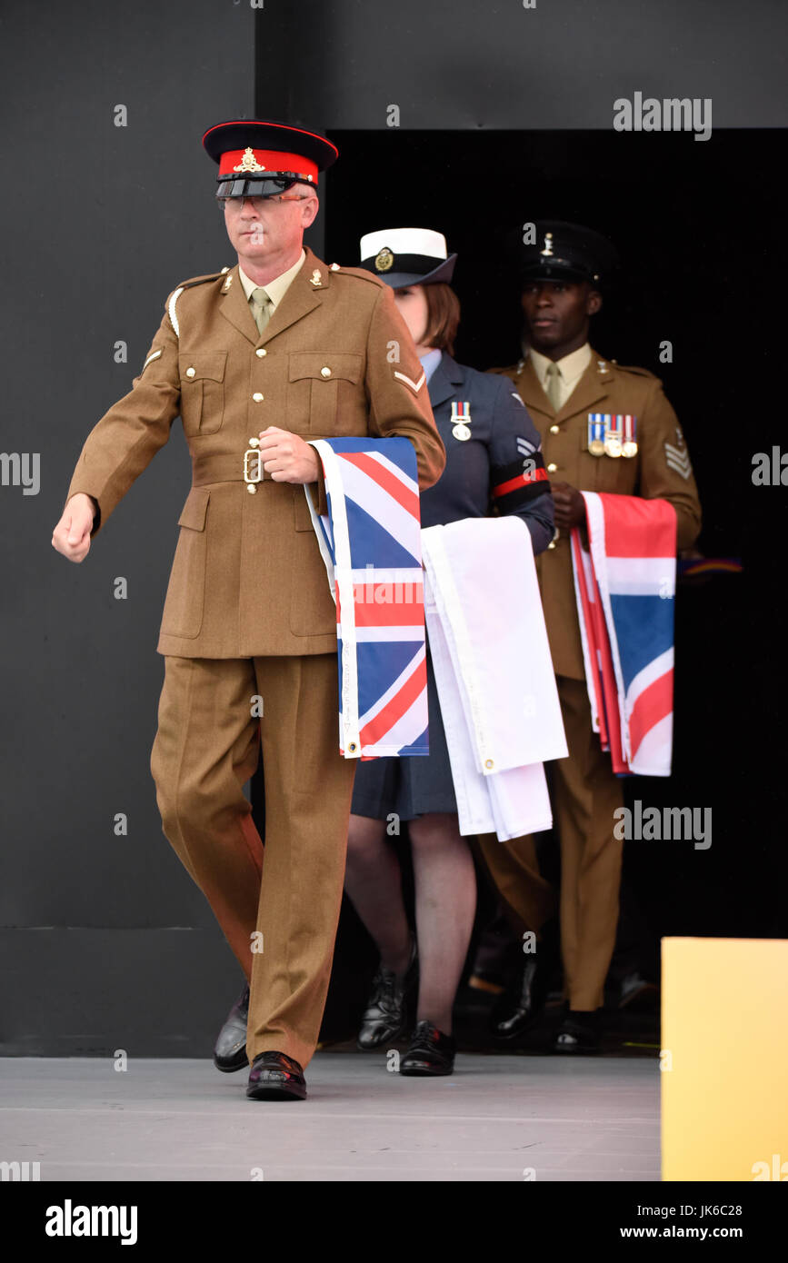 British athlete Kadeena Cox received her gold medal for her win in the ...
