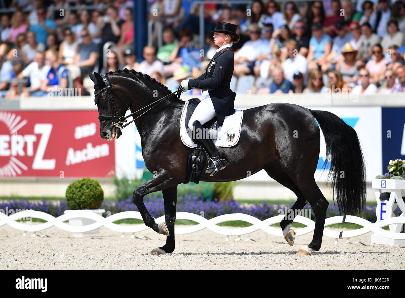Aachen, Germany. 22nd July, 2017. The German dressage rider Isabell ...