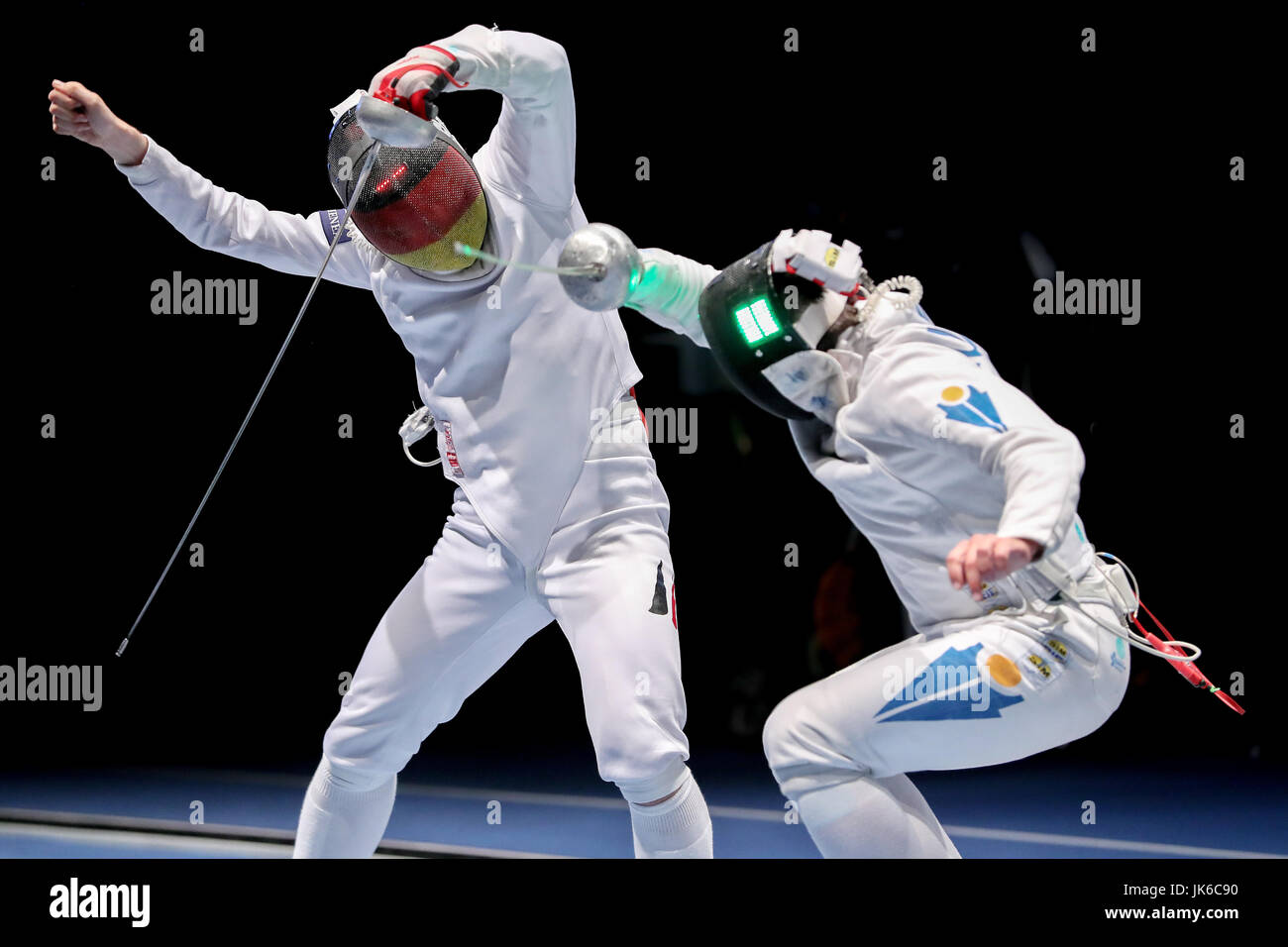 Leipzig, Germany. 22nd July, 2017. The German épée fencer Richard ...