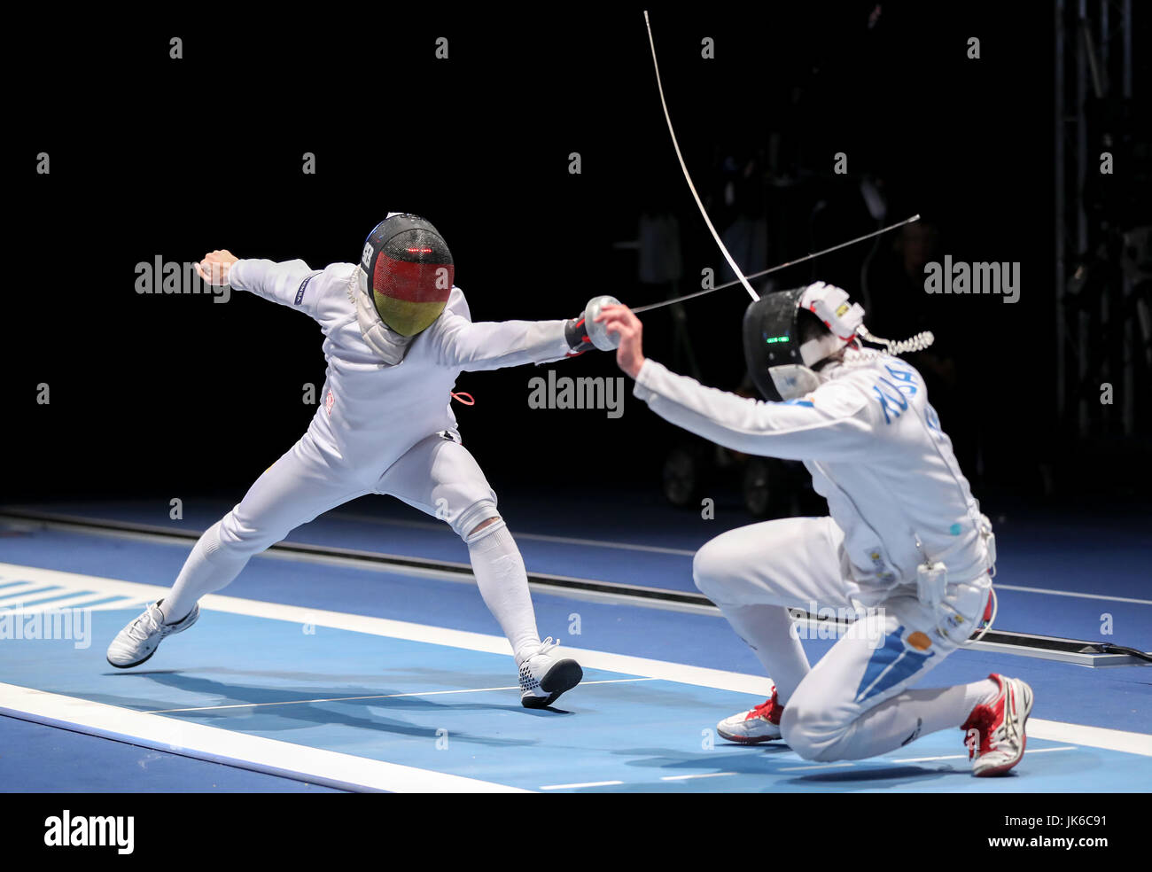 Leipzig, Germany. 22nd July, 2017. The German épée fencer Richard ...