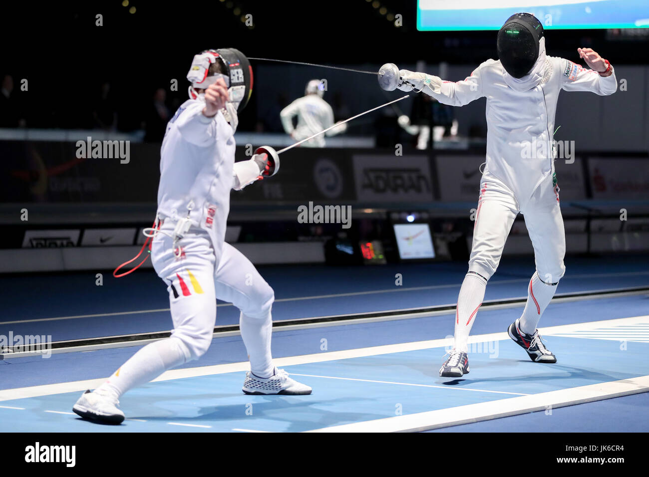 Leipzig, Germany. 22nd July, 2017. The German épée fencer Richard ...