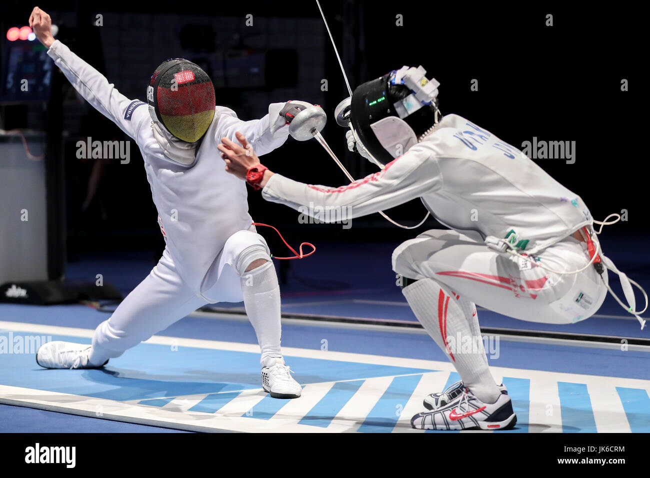 Leipzig, Germany. 22nd July, 2017. The German épée fencer Richard ...