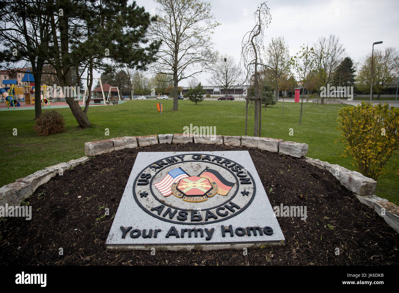 Ansbach, Germany. 27th Apr, 2017. The grounds of the helicopter base of ...