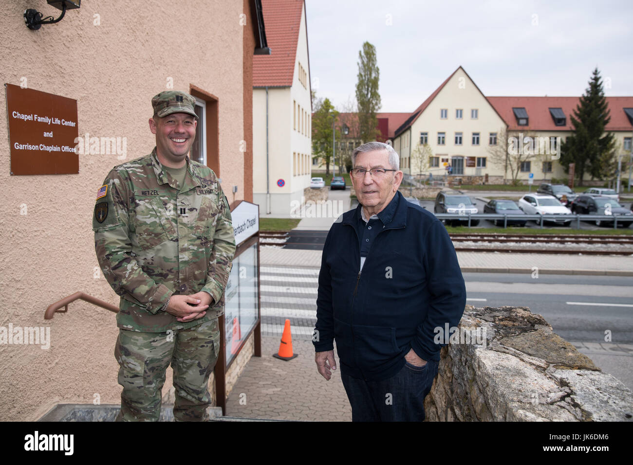 Ansbach, Germany. 27th Apr, 2017. The Captain of the US Army Scott ...