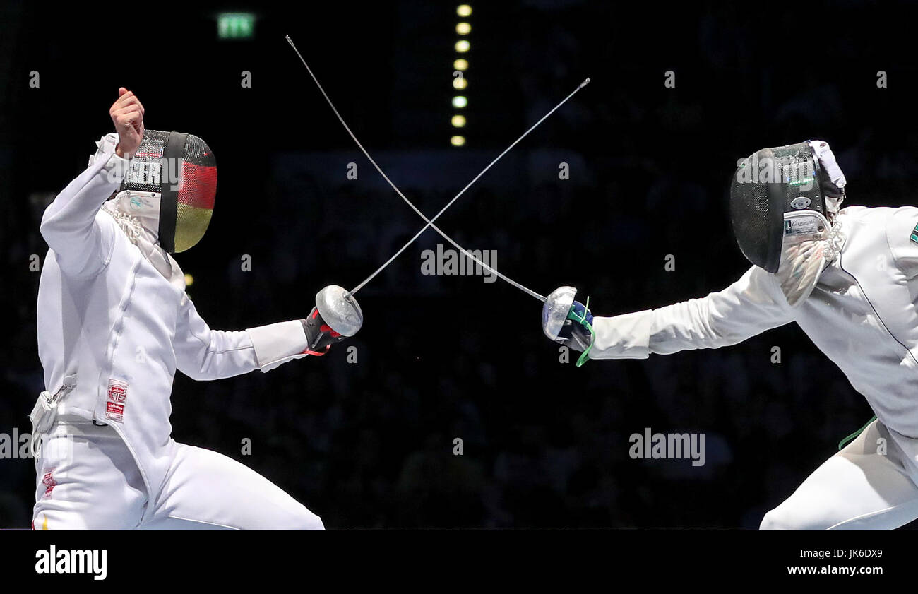 Leipzig, Germany. 22nd July, 2017. The German epee fencer Richard ...