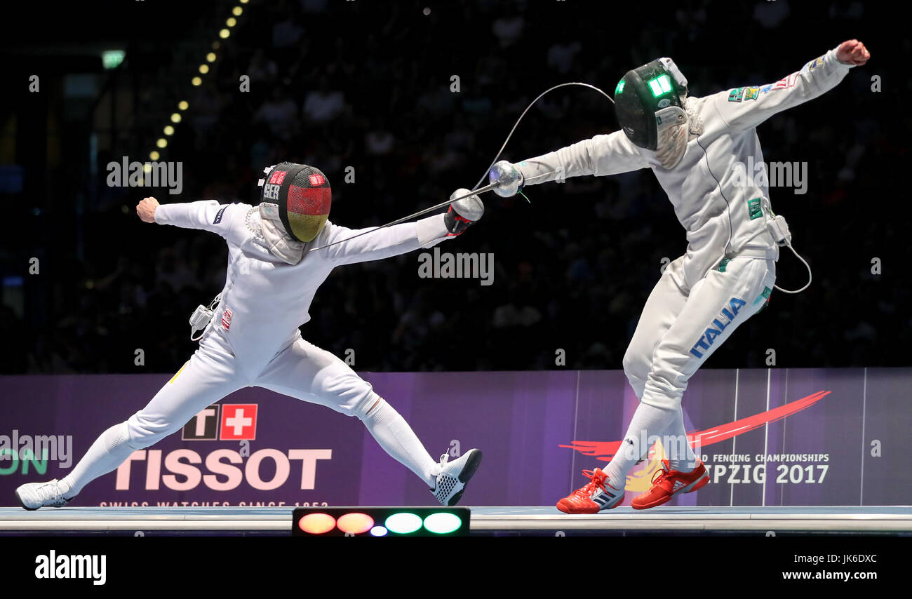 Leipzig, Germany. 22nd July, 2017. The German epee fencer Richard ...