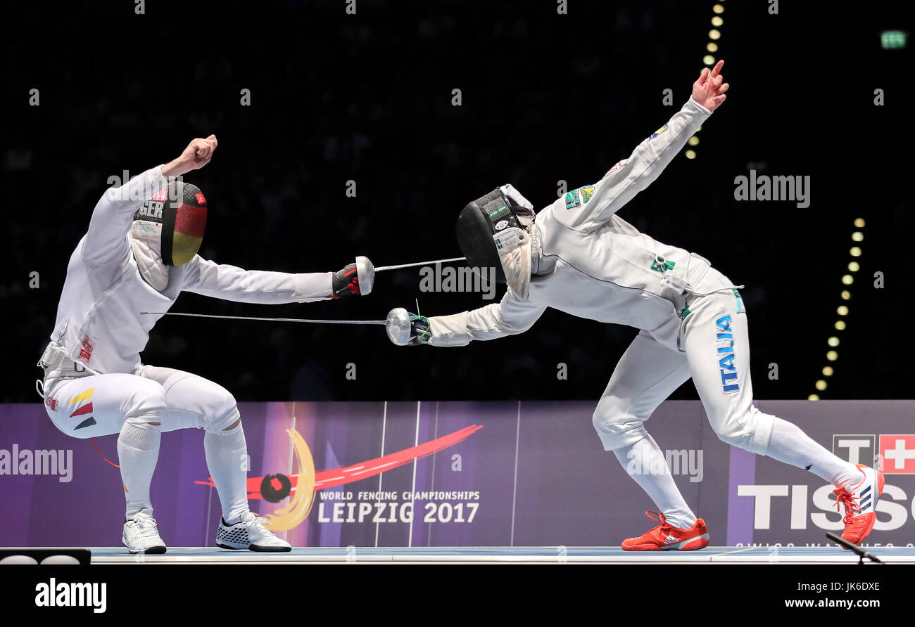 Leipzig, Germany. 22nd July, 2017. The German epee fencer Richard ...