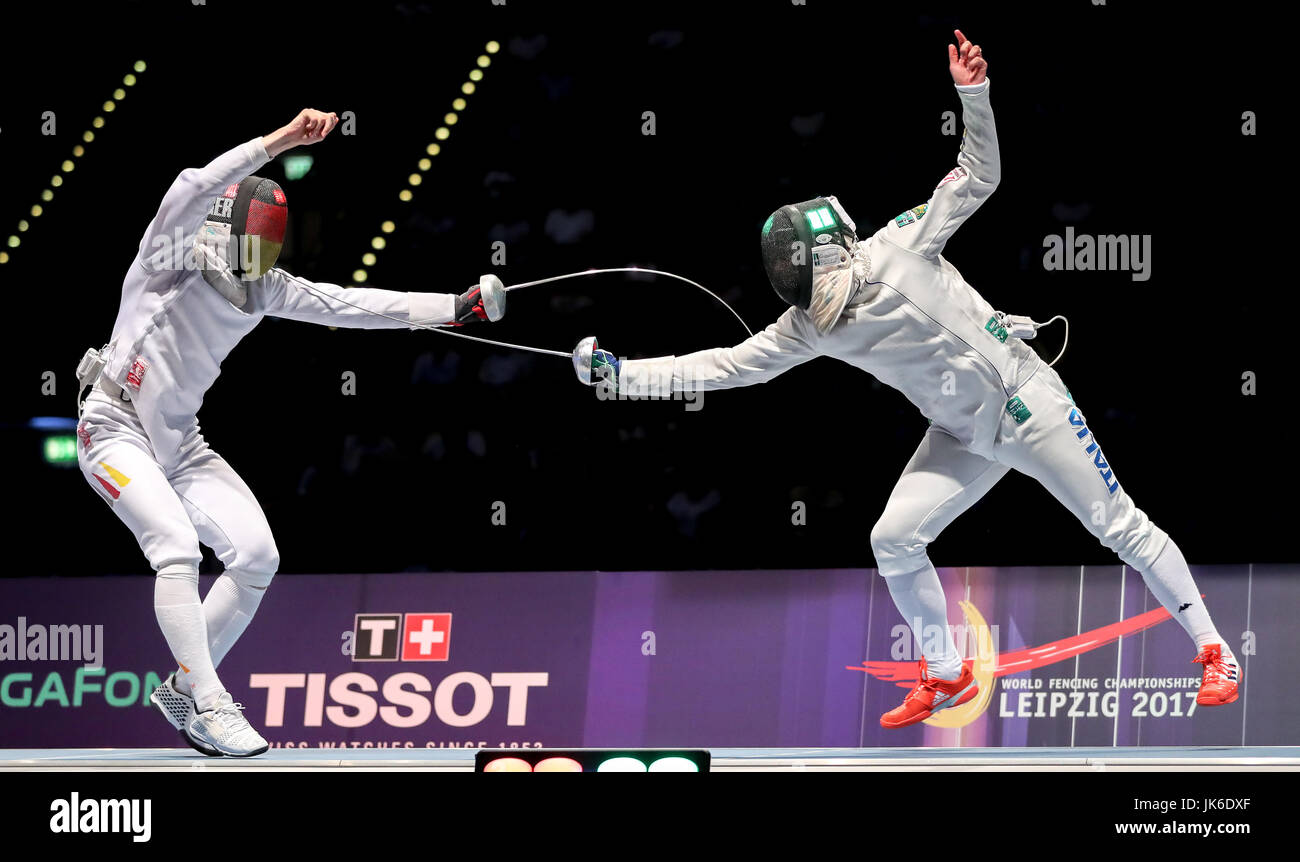 Leipzig, Germany. 22nd July, 2017. The German epee fencer Richard ...