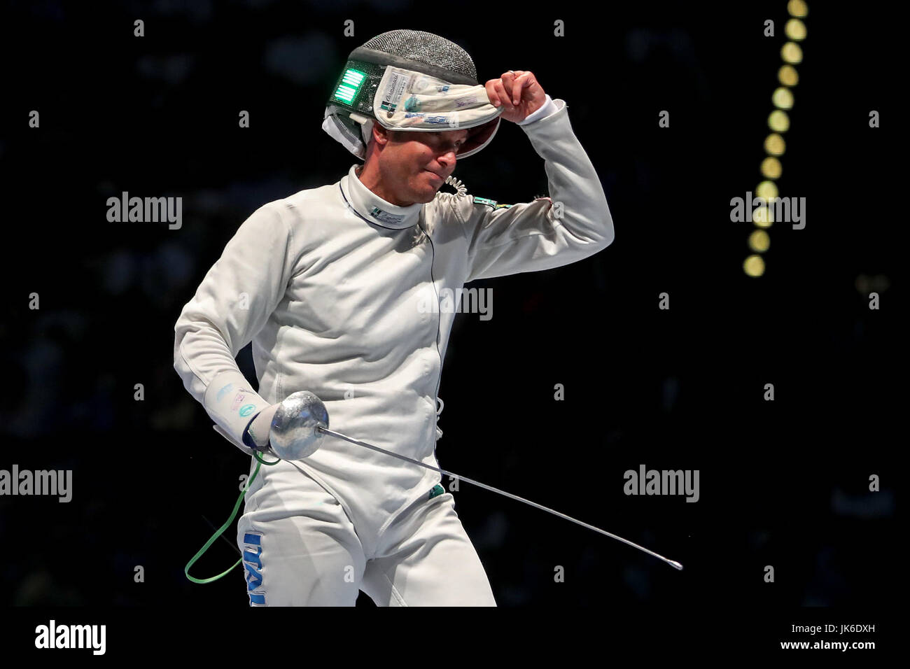 Leipzig, Germany. 22nd July, 2017. The Italian epee fencer Paolo Pizzo ...