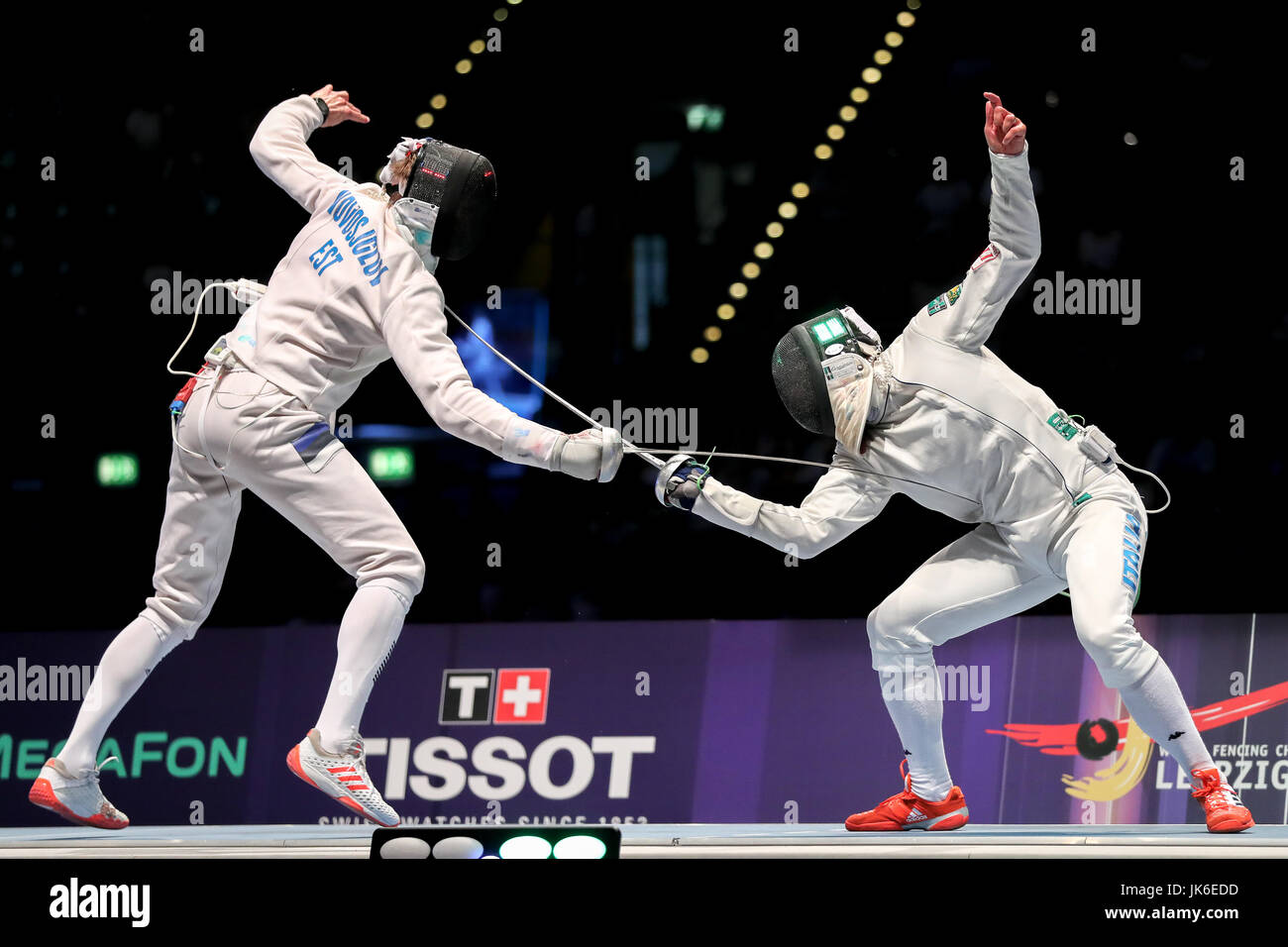 Leipzig, Germany. 22nd July, 2017. The Italian epee fencer Paolo Pizzo ...