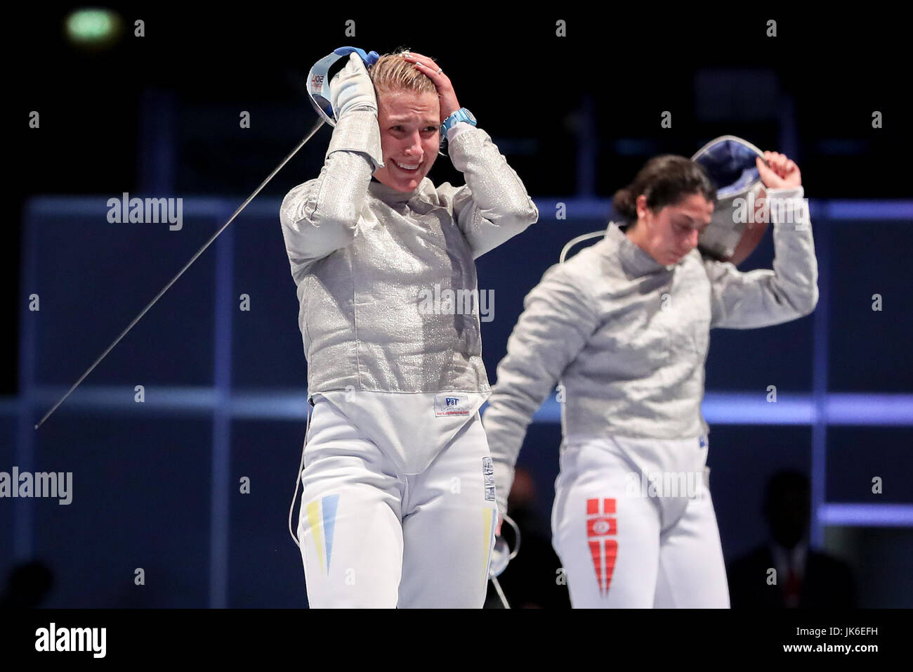 Leipzig, Germany. 22nd July, 2017. Ukrainian epee fencer Olga Kharlan ...