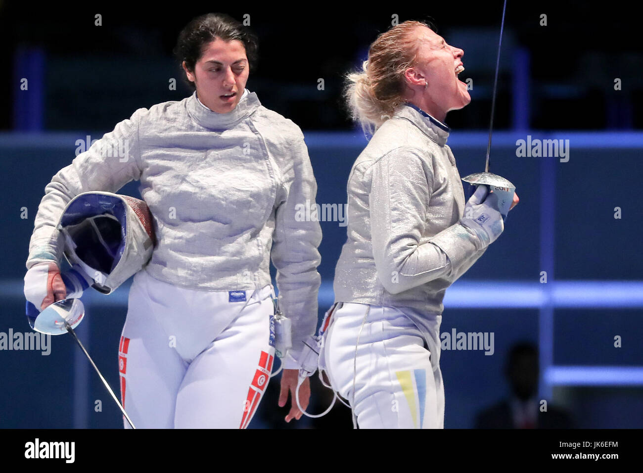 Leipzig, Germany. 22nd July, 2017. Ukrainian epee fencer Olga Kharlan ...