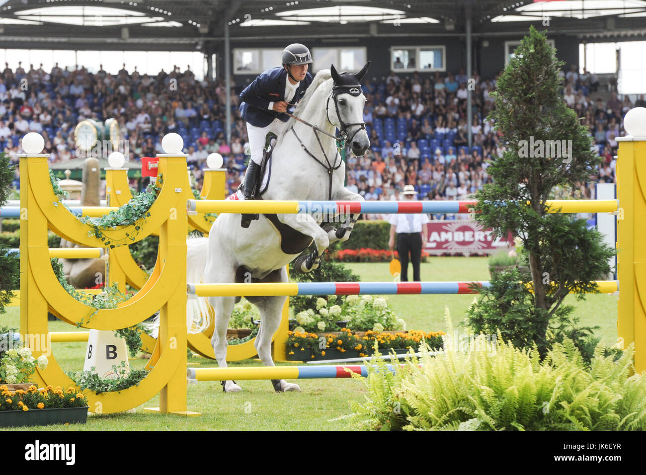 Aachen, Germany. 22nd July, 2017. Showjumper Bertram Allen on horse ...