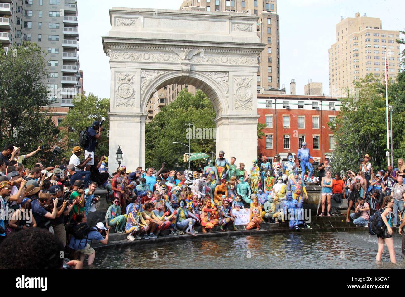 New York, USA. 22nd July, 2017. The fourth annual NYC Bodypainting Day ...