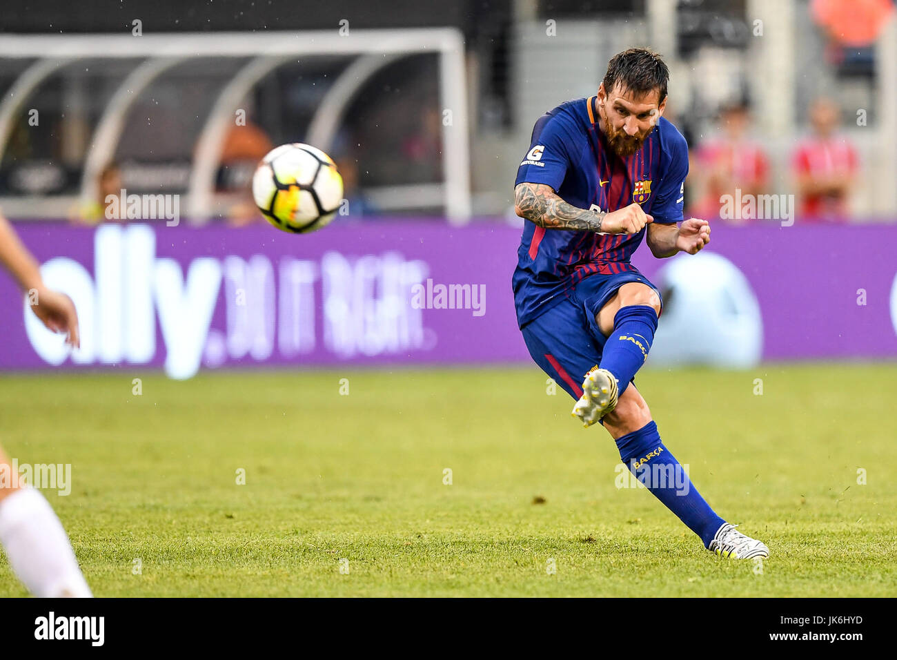 22nd July 2017, East Rutherford, NJ, USA; Barcelona midfielder Lionel ...