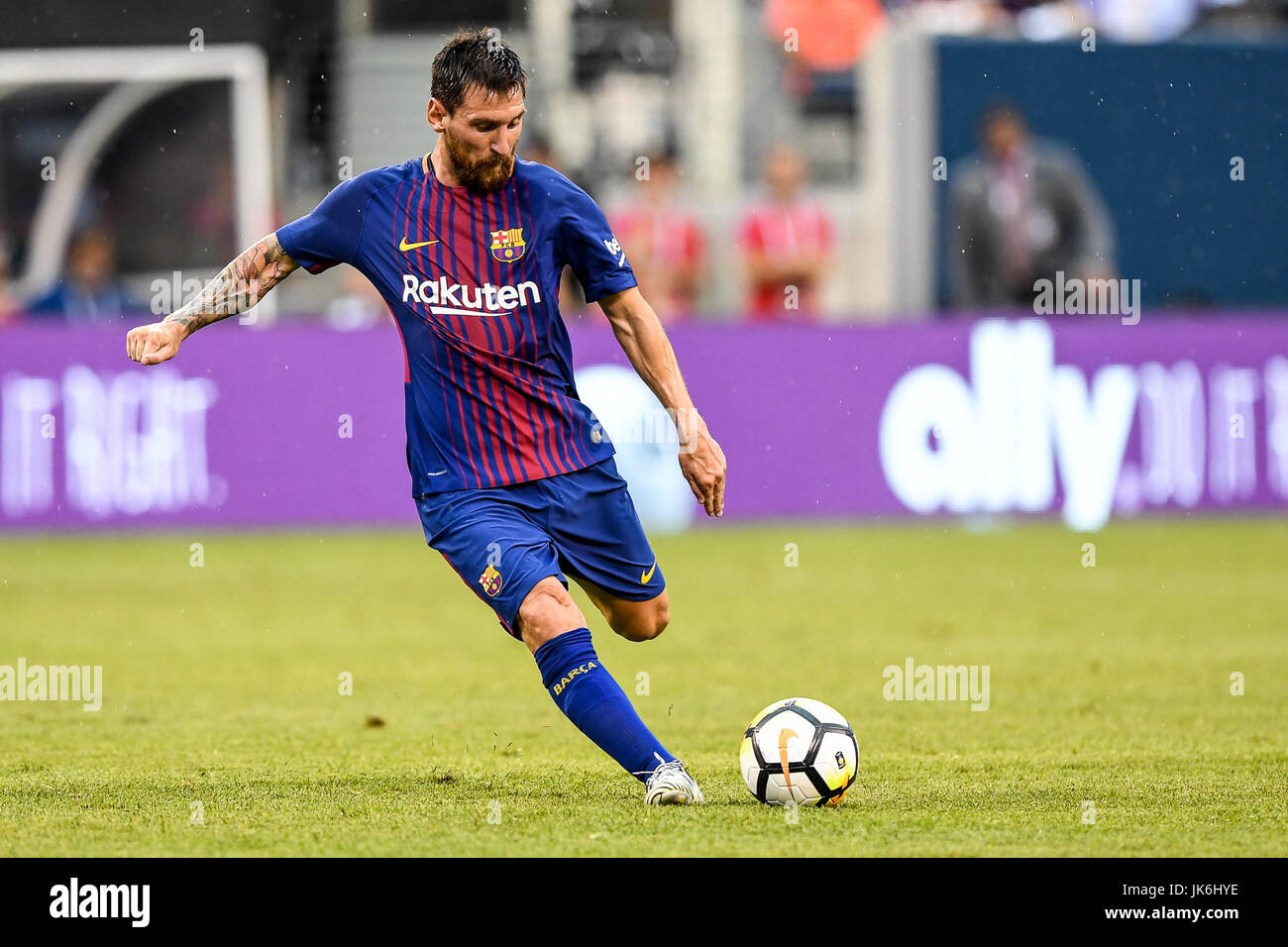 22nd July 2017, East Rutherford, NJ, USA; Barcelona midfielder Lionel ...