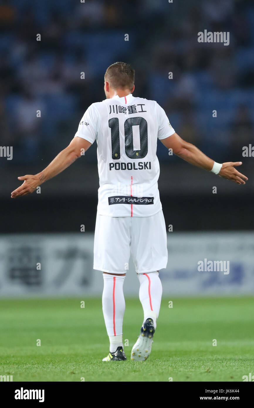 Yurtec Stadium Sendai, Miyagi, Japan. 22nd July, 2017. Lukas Podolski ...