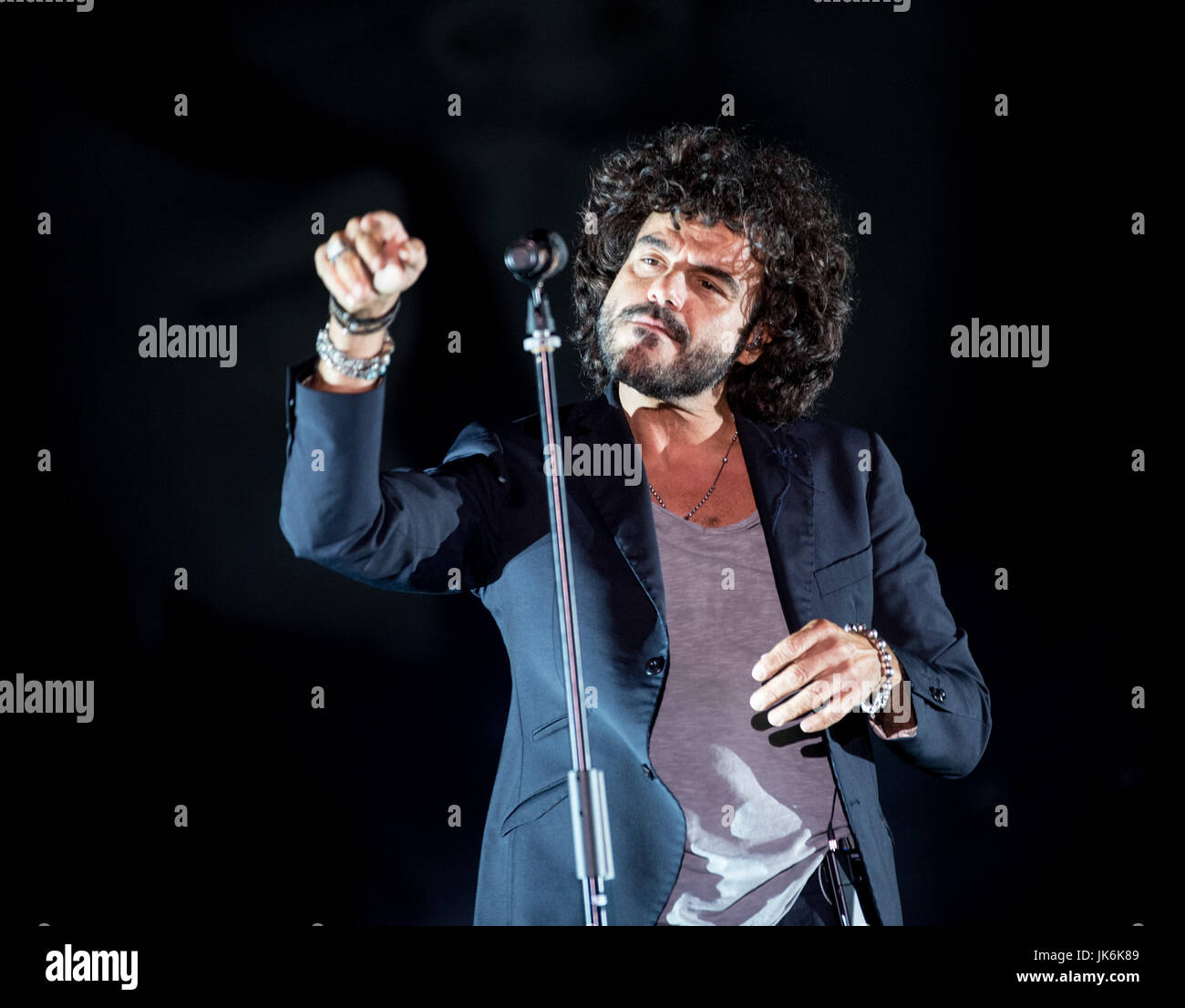 The italian singer Francesco Renga performs at Animal Festiva in ...