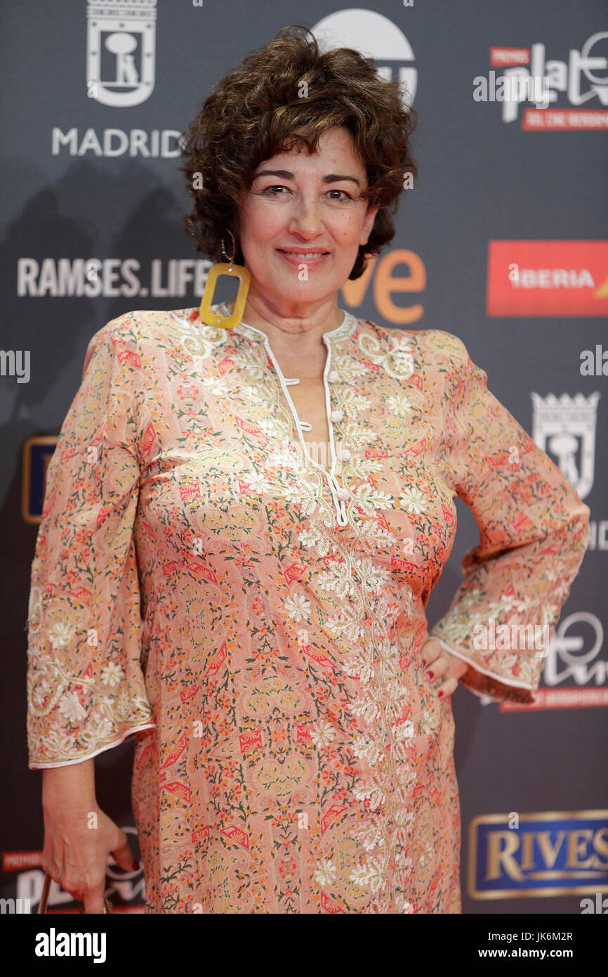 Actress Isabel Ordaz during photocall the Platino Awards 2017 in Madrid ...
