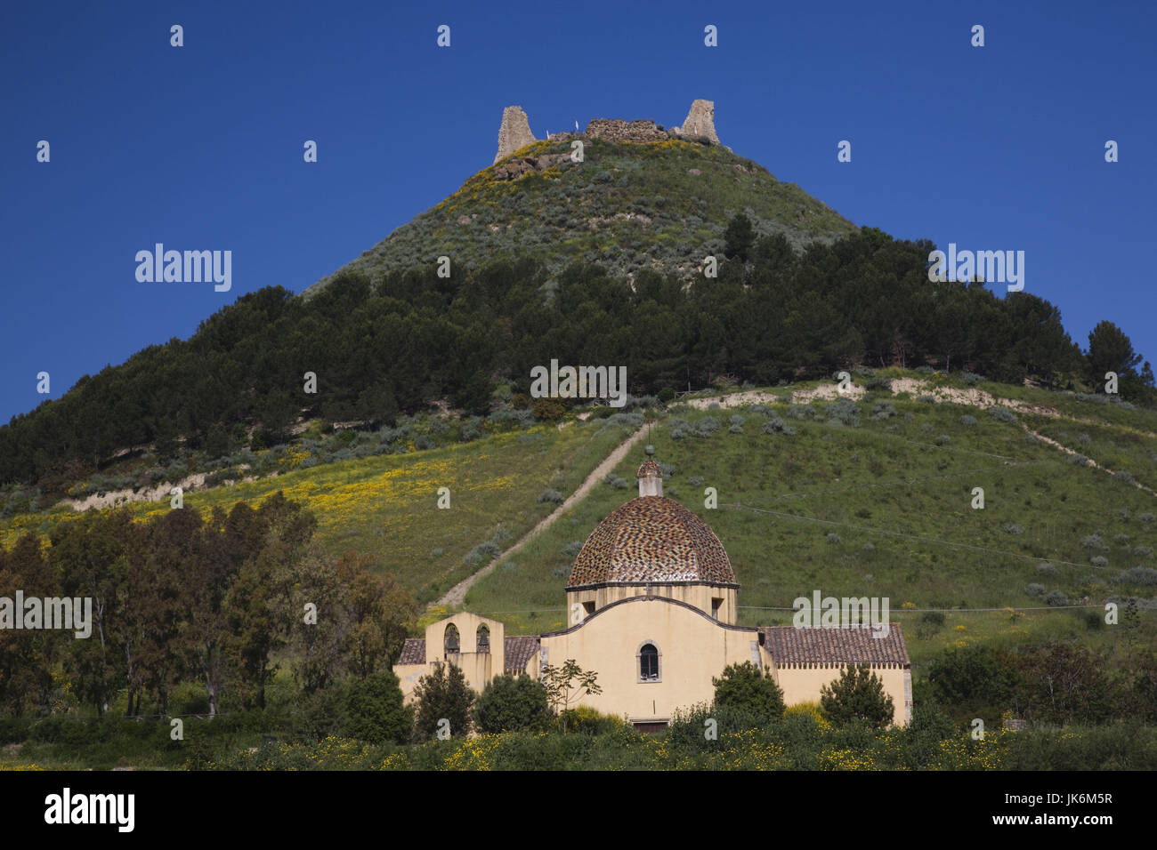 Italy, Sardinia, La Marmilla Region, Las Plassas, Castello di Marmilla ...