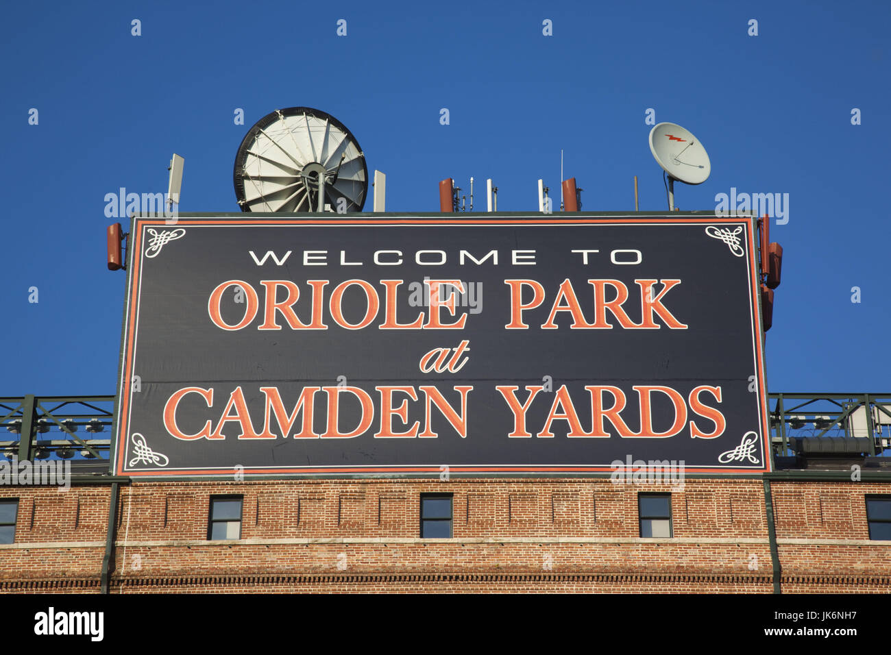 USA, Maryland, Baltimore, Oriole Park at Camden Yards, Baseball Stadium ...