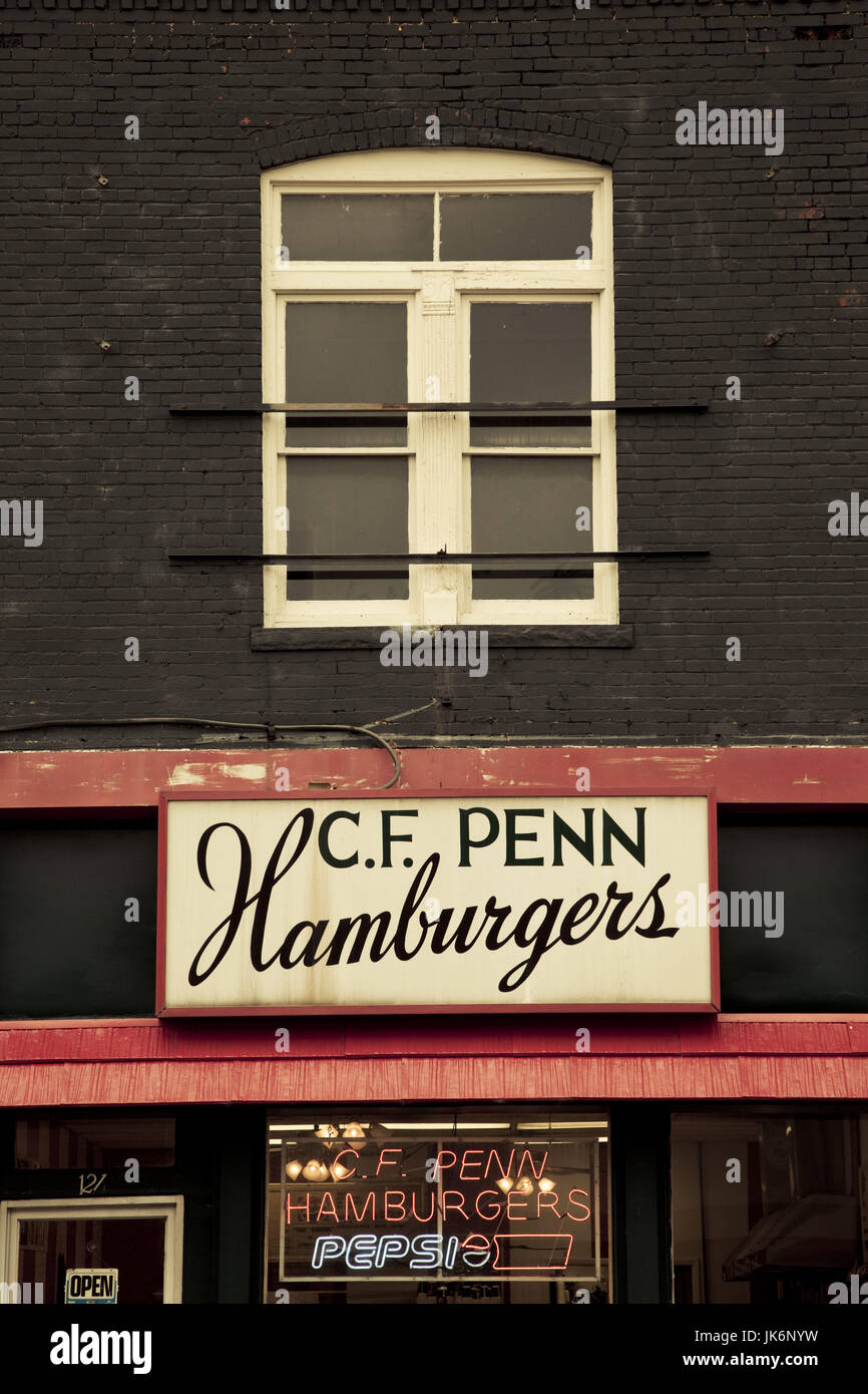 USA, Alabama, Decatur, C.F. Penn Hamburger Shop Stock Photo - Alamy