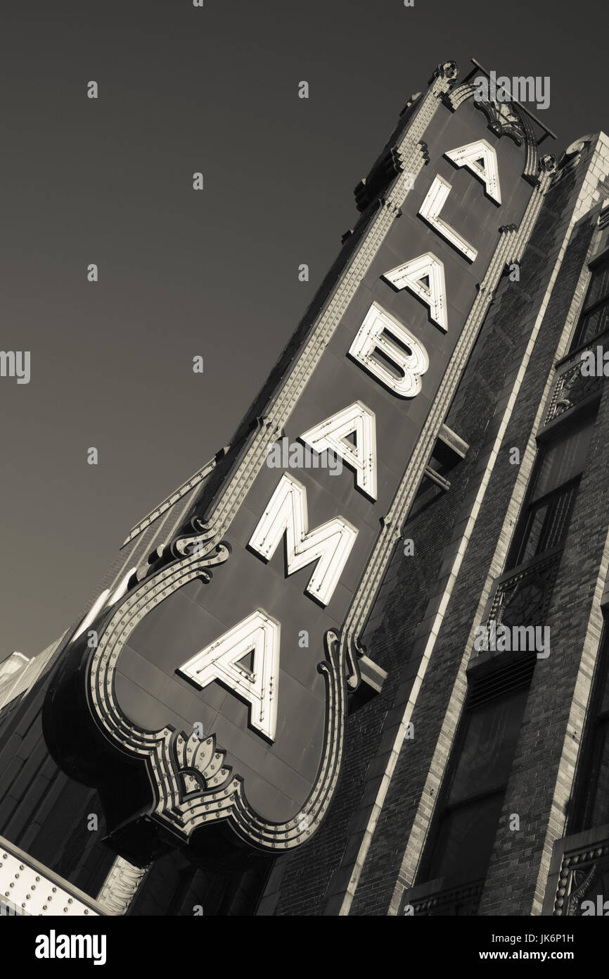 USA, Alabama, Birmingham, Alabama Theater, sign Stock Photo - Alamy