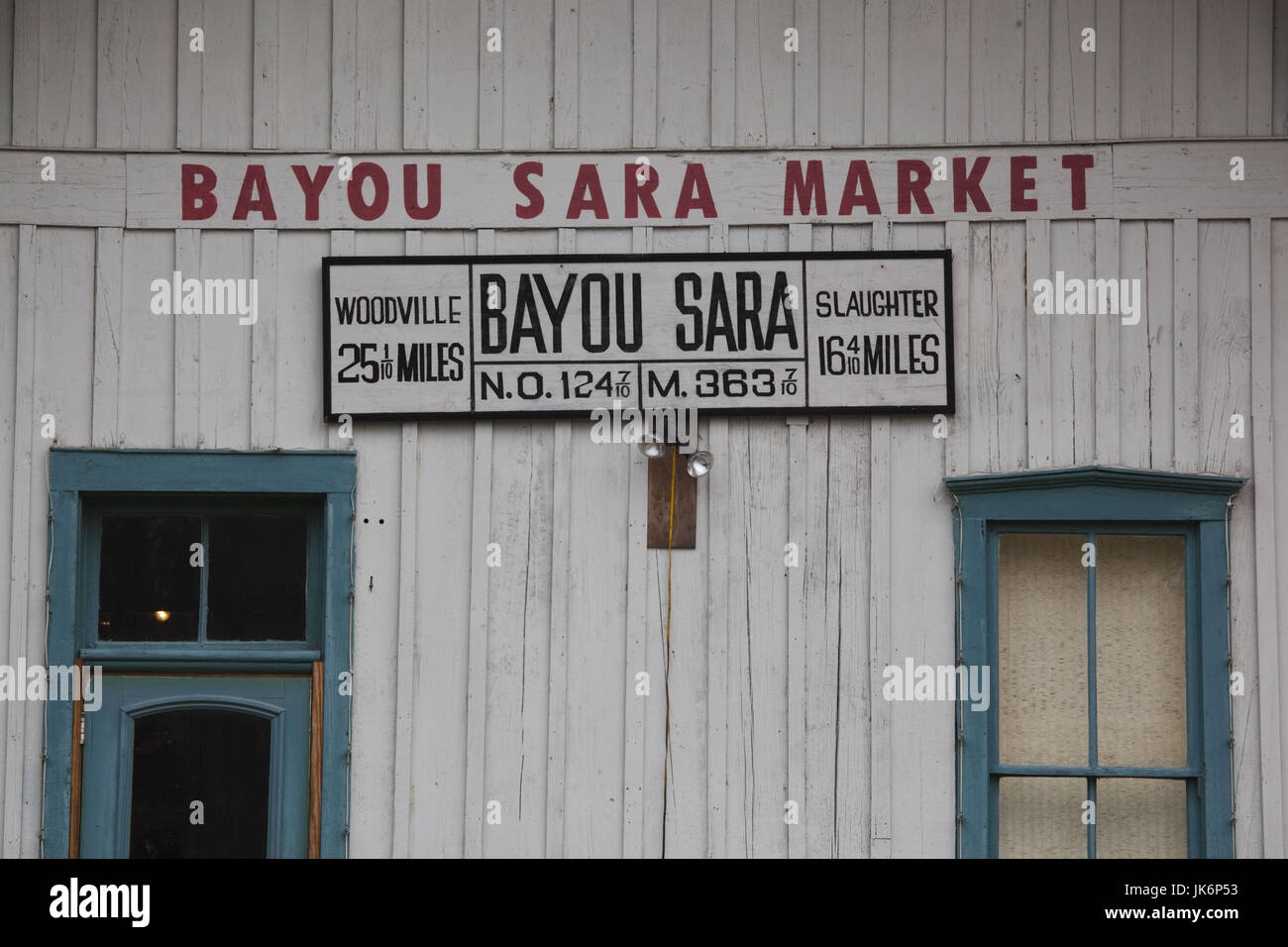 USA, Louisiana, St. Francisville-area, Bayou Sara, sign for the Bayou ...
