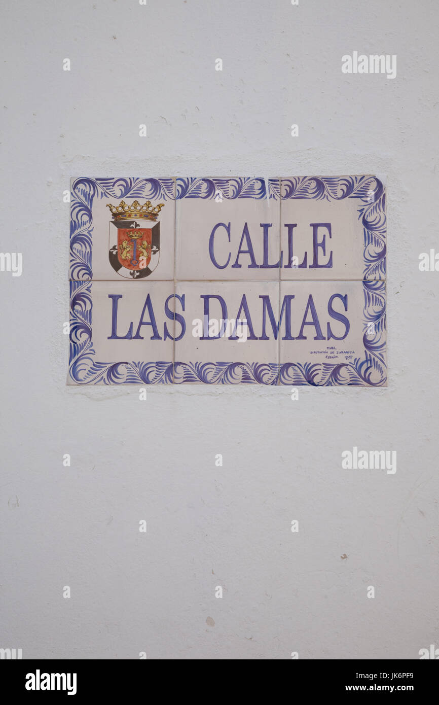 Dominican Republic, Santo Domingo, Zona Colonial, sign for Calle Las ...