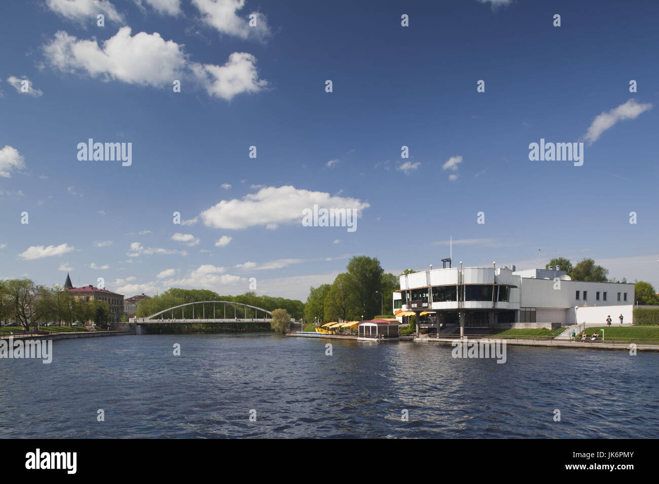 Estonia, Southeastern Estonia, Tartu, Atlantis Cafe on the Emajogi ...