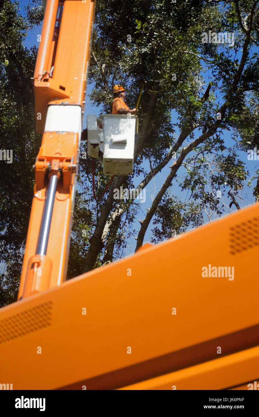 Tree trimming truck hi-res stock photography and images - Alamy