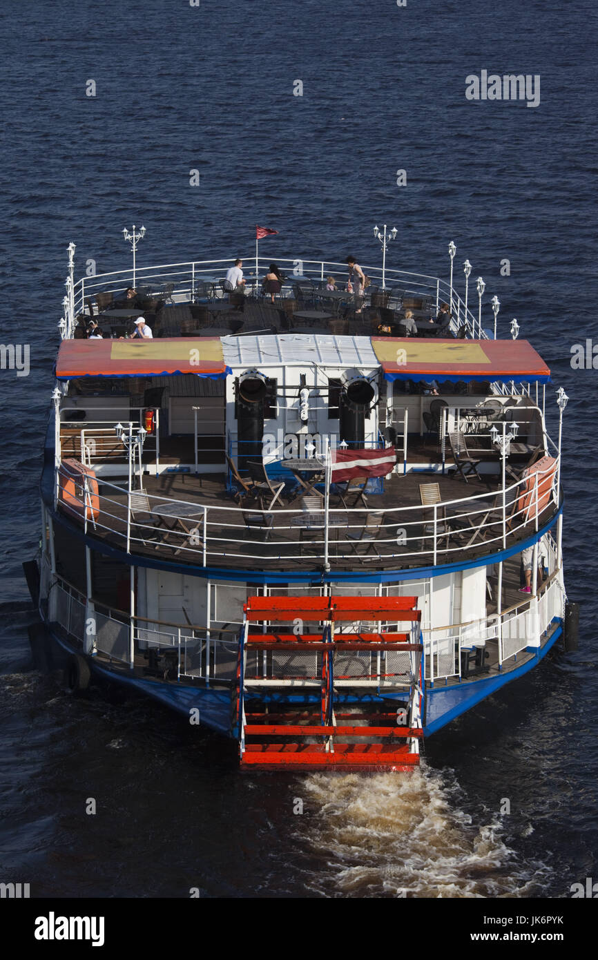 Latvia, Riga, Daugava River, tourist boat Stock Photo - Alamy