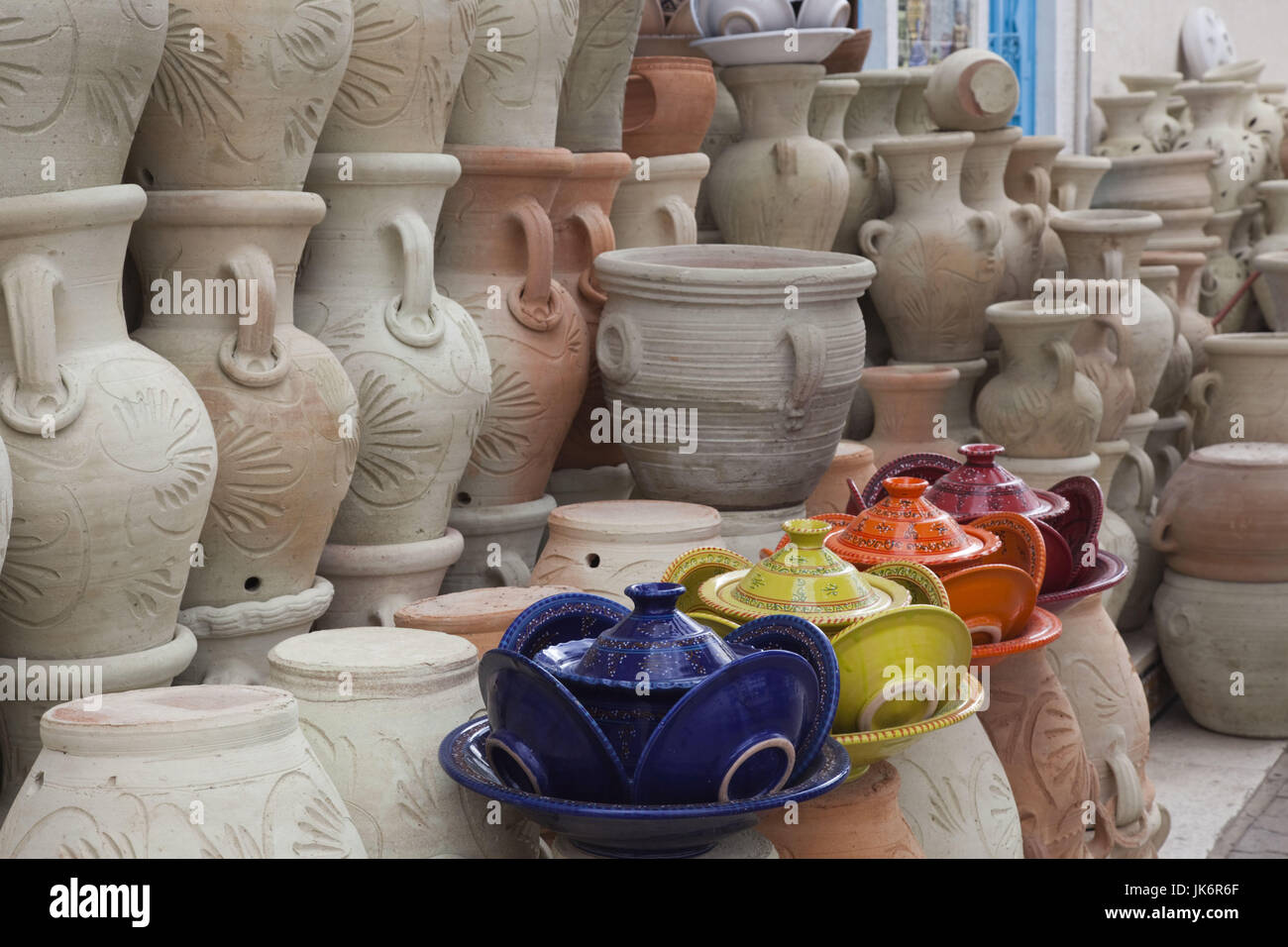 Tunisia, Cap Bon, Nabeul, biggest Tunisian ceramics center, pottery ...