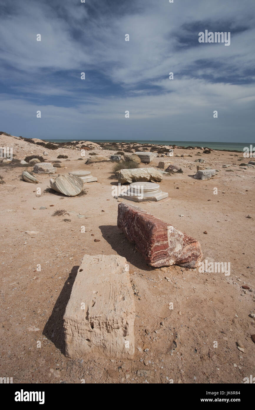 Tunisia, Jerba Island, Meninx, ruins of Roman-era trading post Stock ...