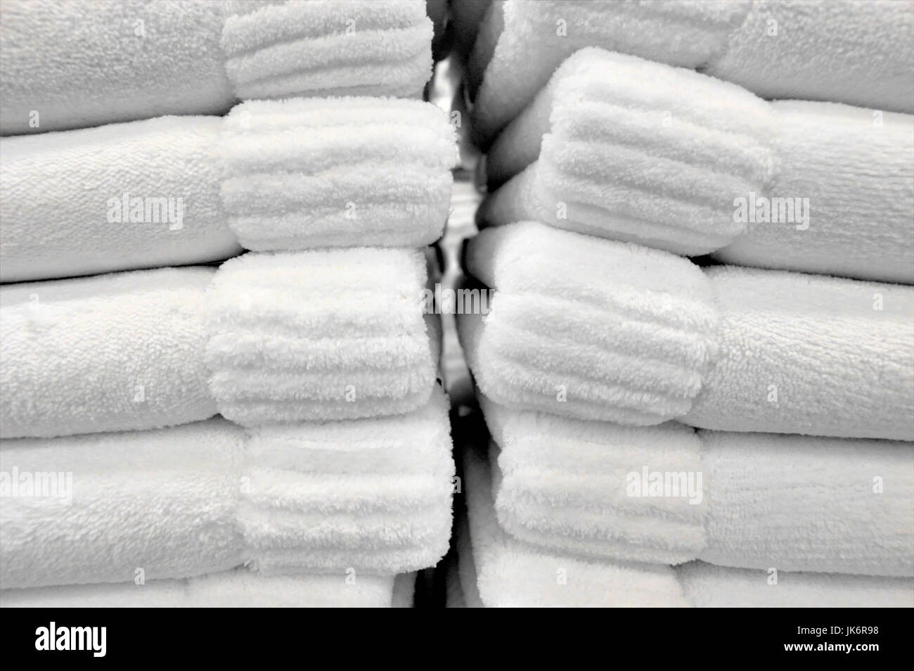 A stack of white towels Stock Photo - Alamy