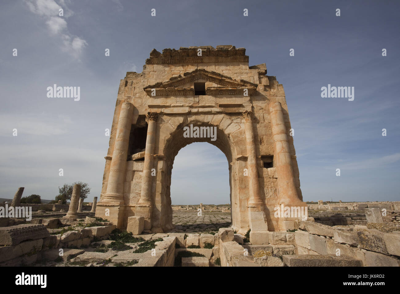 Tunisia, Central Western Tunisia, Makthar, ruins of the Roman-era city ...