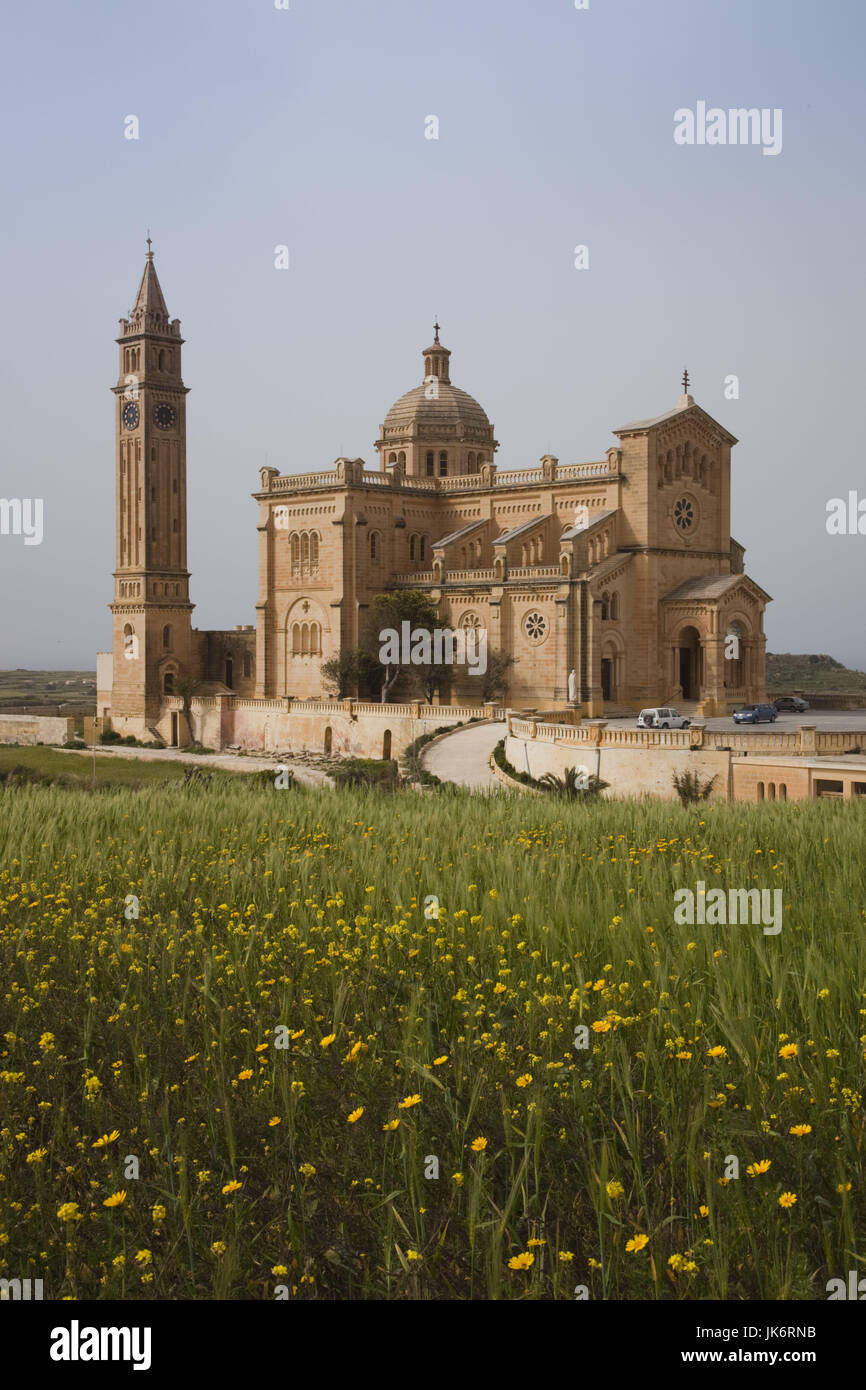 Malta, Gozo Island, Gharb, Basilica of Ta-Pinu, exterior Stock Photo ...