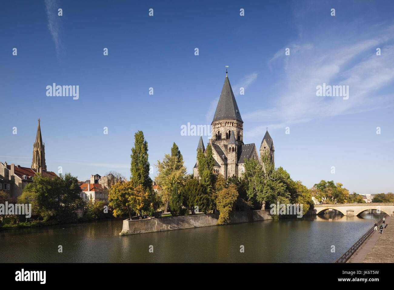 France, Moselle, Lorraine Region, Metz, Temple Neuf church Stock Photo ...