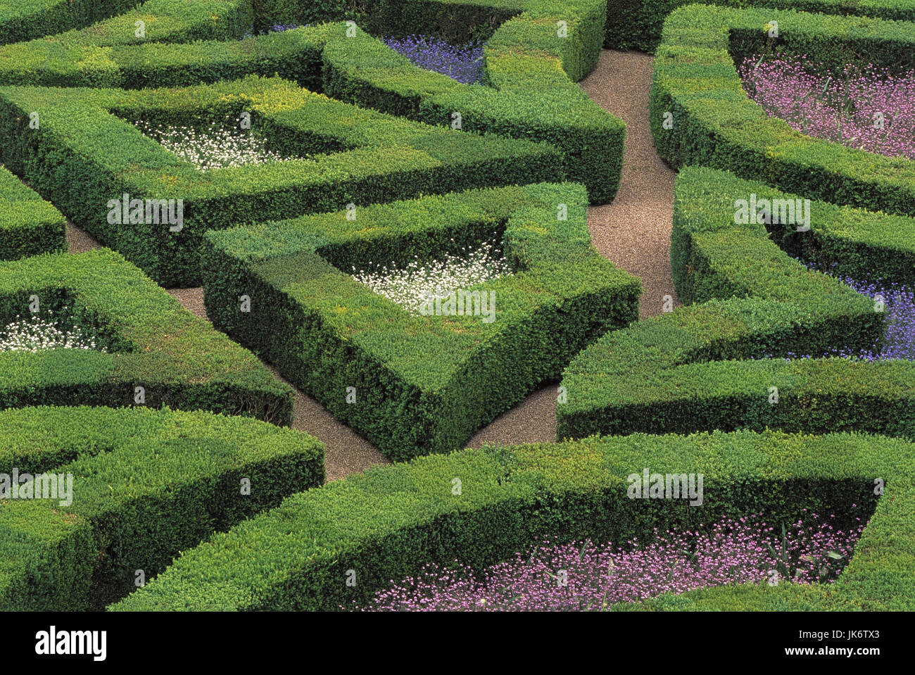 Frankreich, Loire-Tal, Villandry, Schloss, Schlosspark, Detail Europa ...