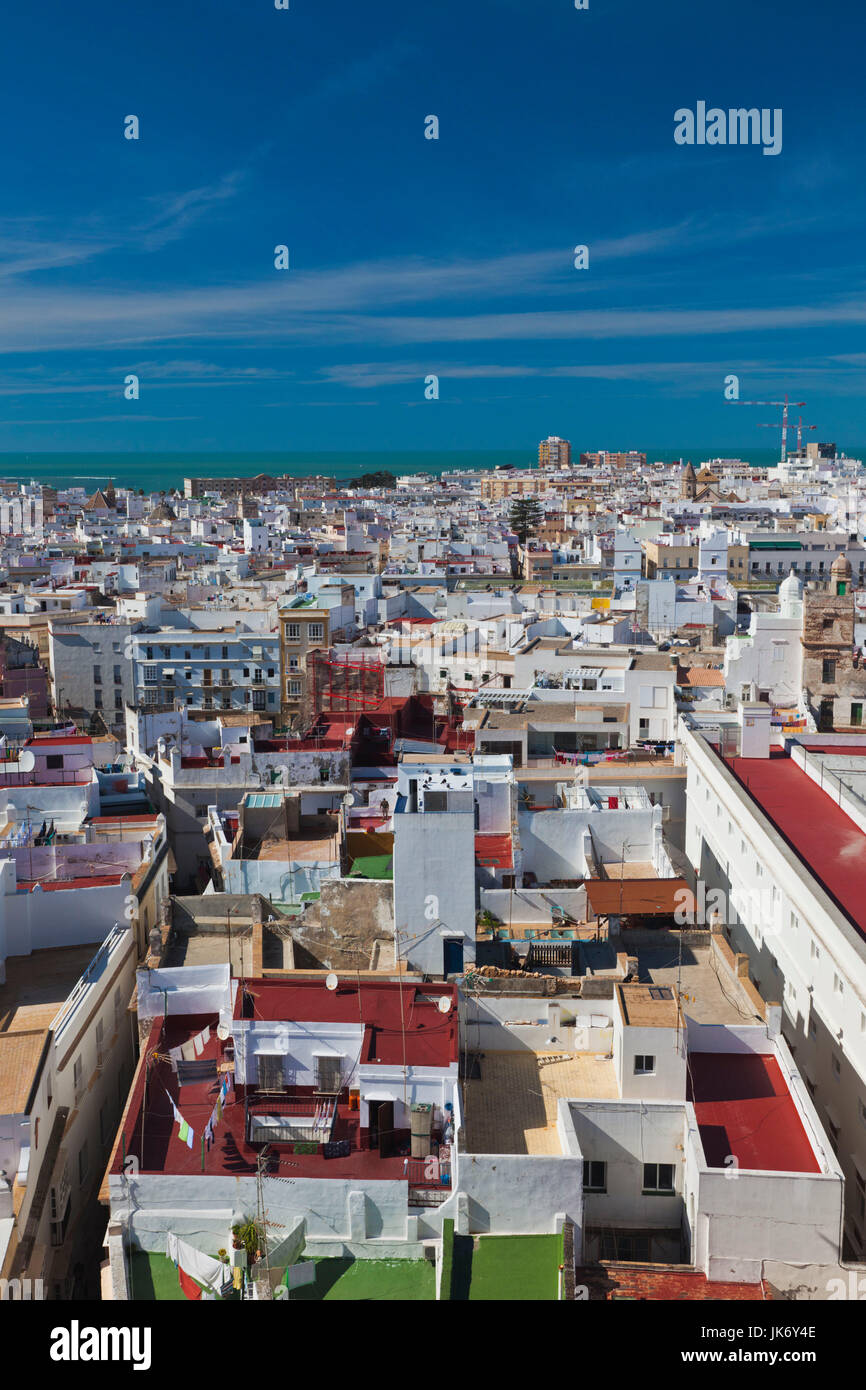 Spain, Andalucia Region, Cadiz Province, Cadiz, elevated city view from ...