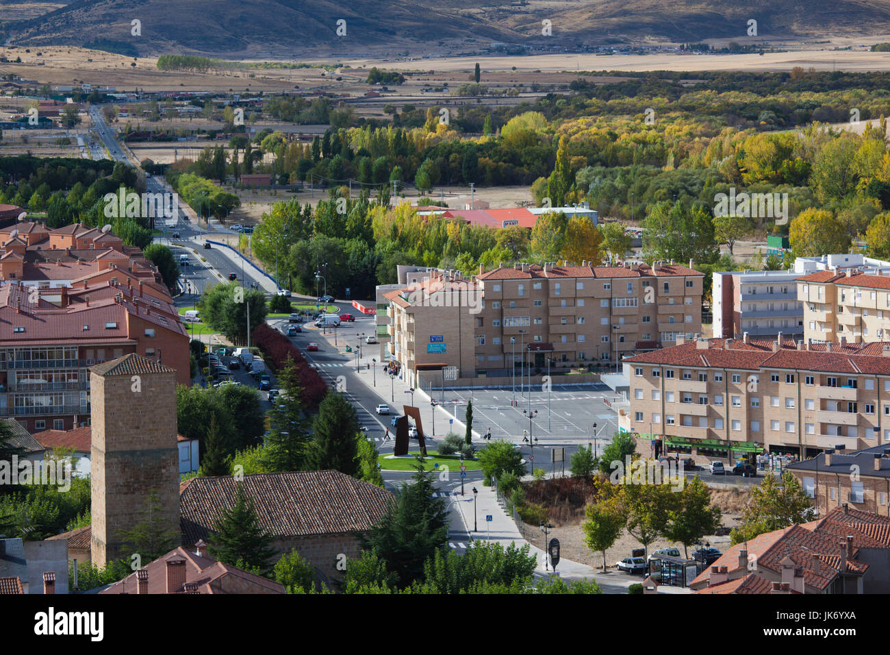 Spain, Castilla y Leon Region, Avila Province, Avila, elevated view of ...
