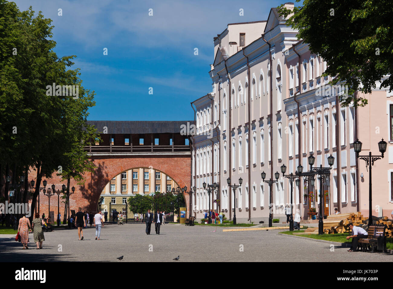 Russia, Novgorod Oblast, Veliky Novgorod, Novgorod Kremlin, inner ...