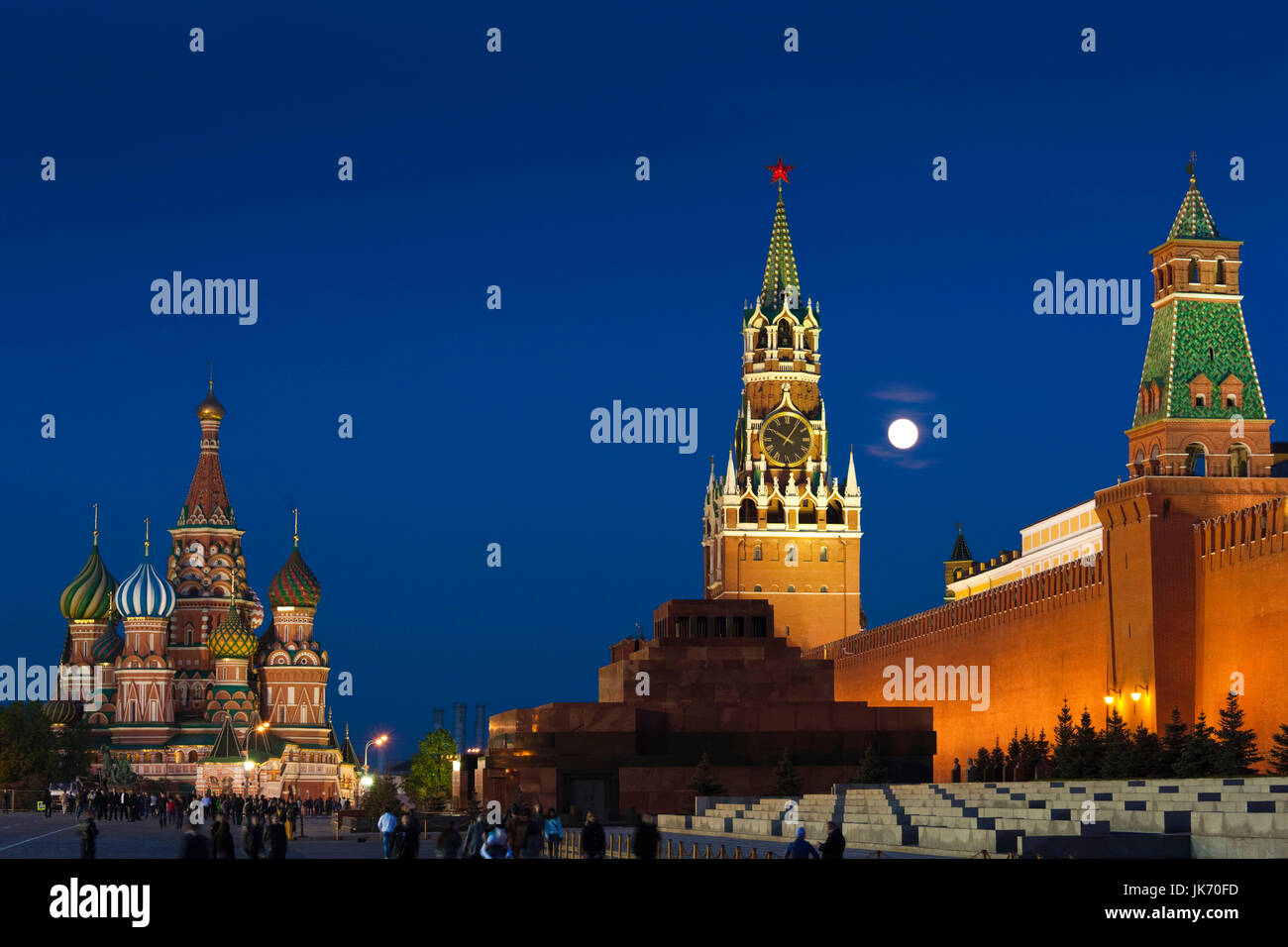 Russia, Moscow Oblast, Moscow, Red Square, Kremlin, Saint Basils ...