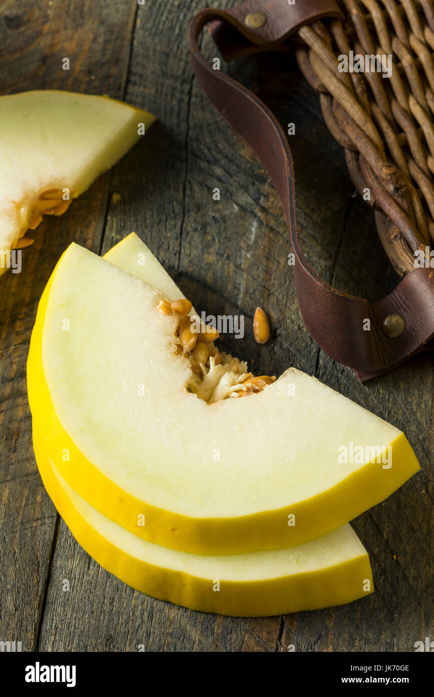 Raw Organic Yellow Honedew Melon Ready to Eat Stock Photo - Alamy